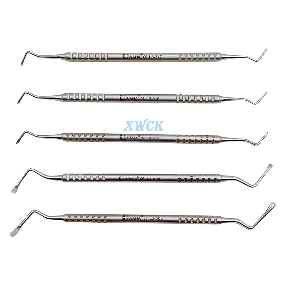 5pcs-set-Dental-Excavator-kit-6-Restorative-Spoon-For-Dental-Instrument ...