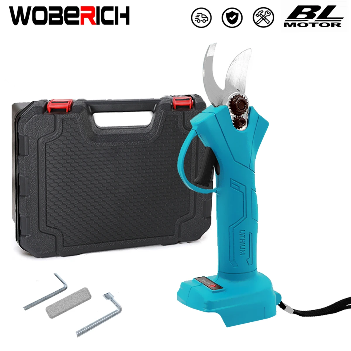 4-Gear-Brushless-Cordless-Electric-Pruner-Pruning-Shear-Efficient-Tree ...