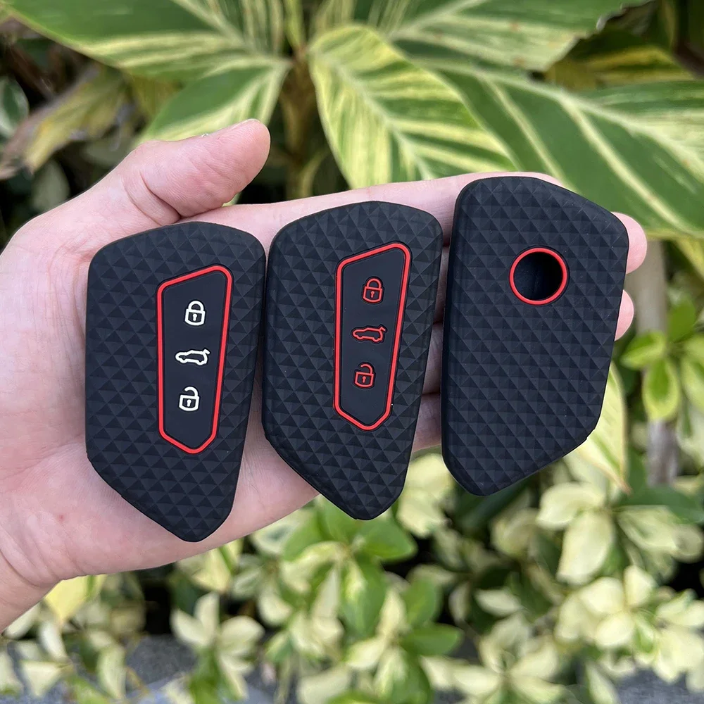 Silicone-Car-Fob-Key-Cover-Case-Accessories-for-VW-Golf-8-GTI-2023-ID-4 ...
