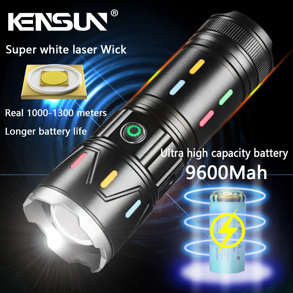 High-Power-LED-Flashlight-Powerful-Long-Range-Torch-With-9600mAh ...
