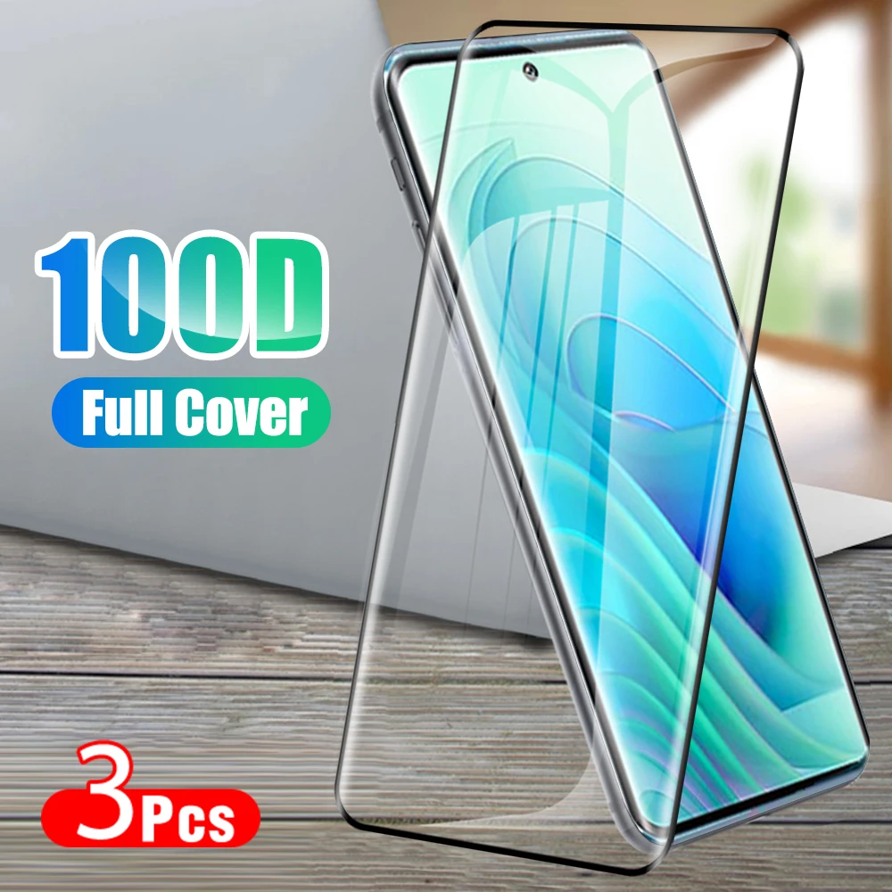 3Pcs-Full-Cover-curved-Anti-scratch-transparent-Tempered-Glass-For-itel ...