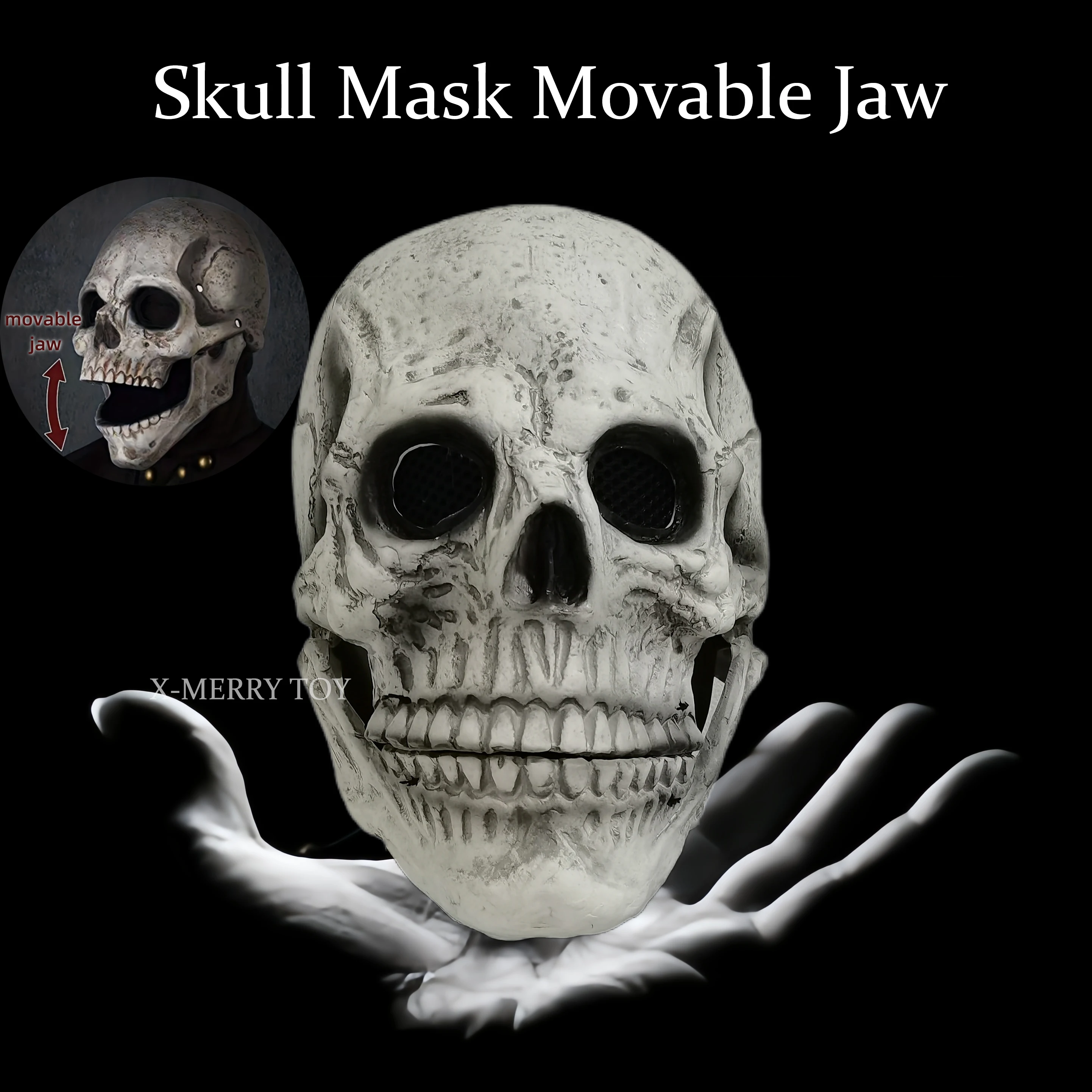 1-5pc-Realistic-Skull-Mask-with-Movable-Jaw-Spine-Chilling-Halloween ...