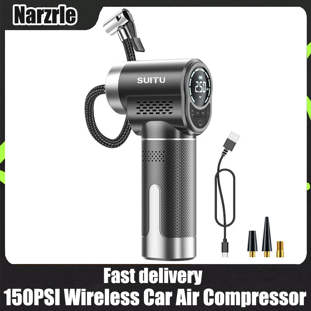 Mini-Car-Air-Compressor-12V-150PSI-Portable-Car-Tire-Inflator-Smart ...