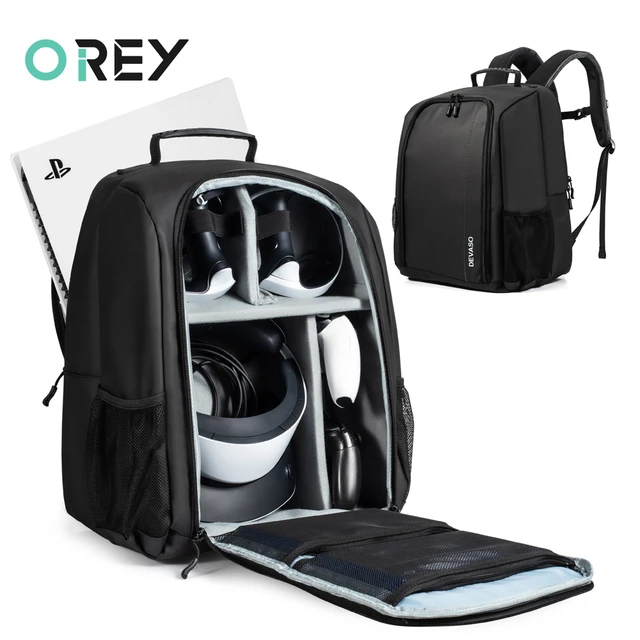 DEVASO Gaming Console Backpack for PS5 ＆ PSVR2， 2-IN-1 Large Capacity ...