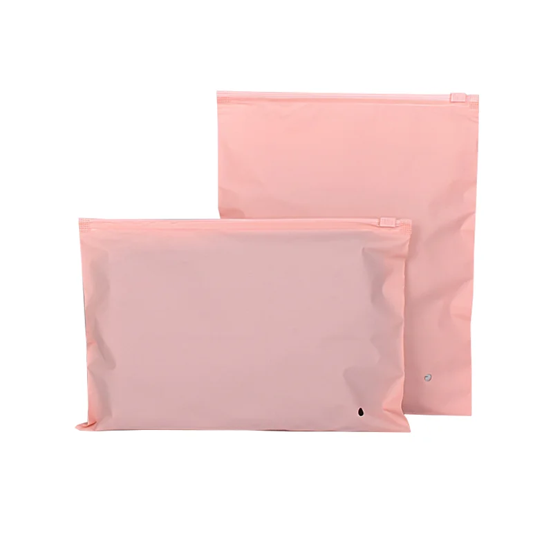 50pcs-Double-Sided-Pink-Zipper-Bag-Resealable-Underwear-T-shirt-Baby ...