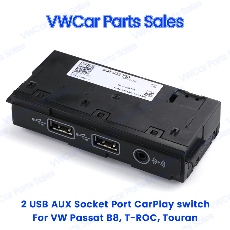 5QF035726-OEM-For-VW-Passat-B8-T-ROC-Touran-CarPlay-2-USB-AUX-Install ...
