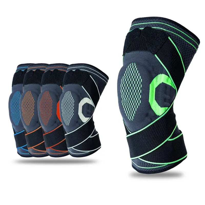 Knee-Sleeve-Support-Brace-Sports-Compression-with-Pressure-Belt-for ...