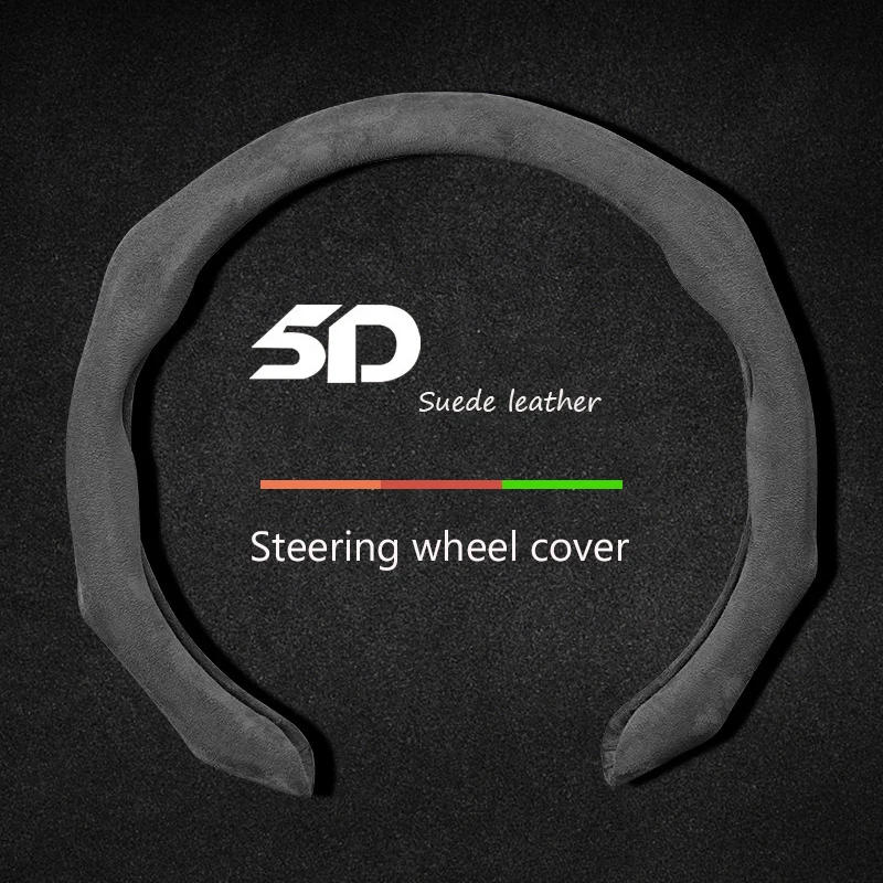 5D-Premium-Sports-Suede-Car-Steering-Wheel-Cover-Breathable-Universal ...