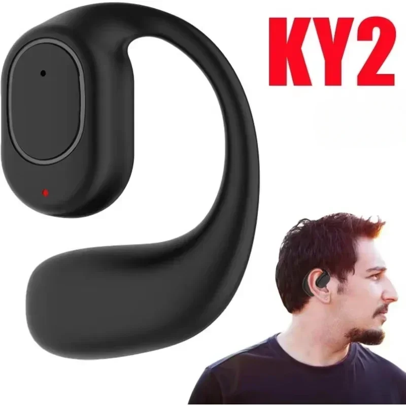 KY2 Single Wireless Earphones Air Conduction OWS Headphone HiFi Ear ...