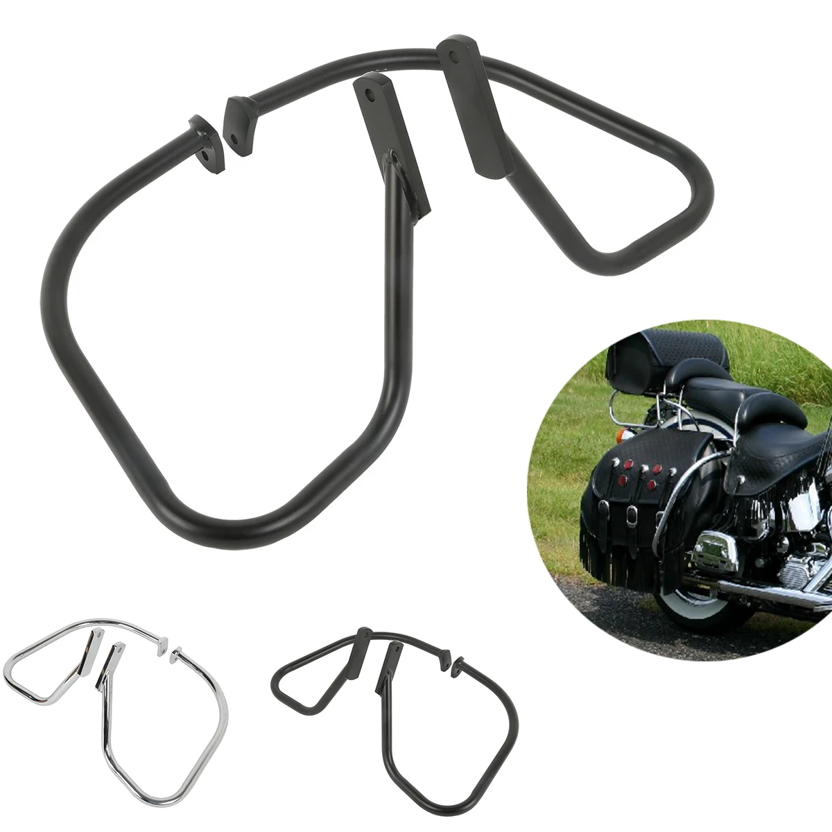 Motorcycle Saddlebag Guard | Heritage Springer | Rail Crash Bar ...