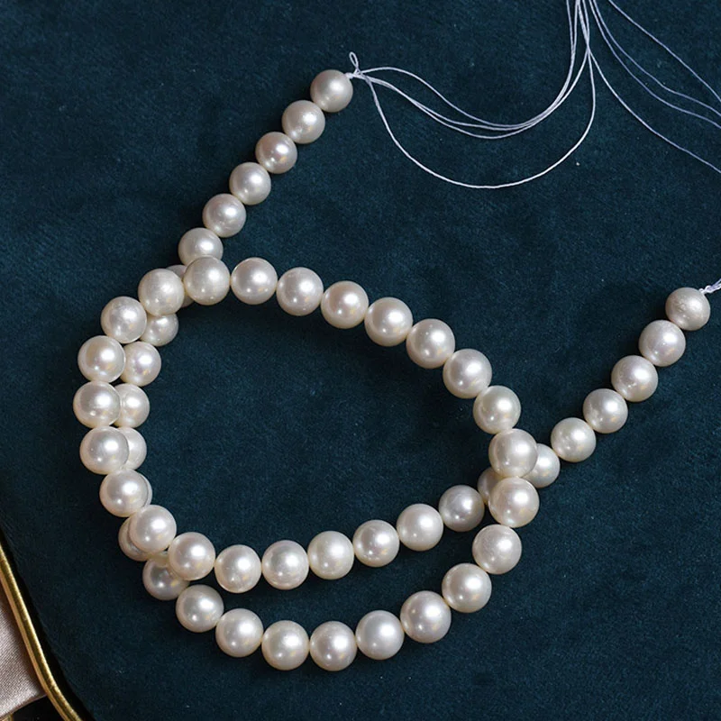3A Natural Freshwater Pearl Strand Near Round Pearl Semi-finished ...