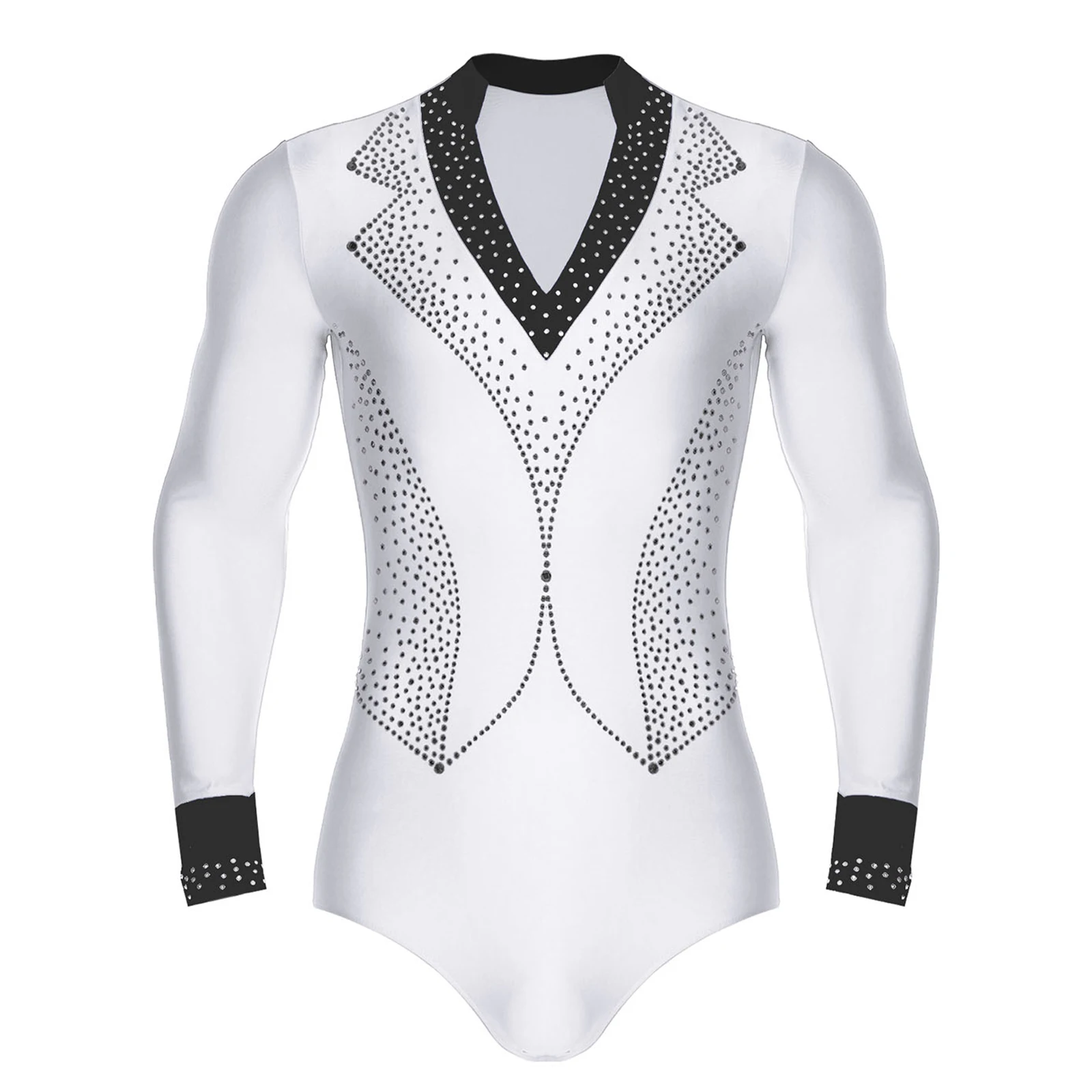 Men Latin Dance Tango Leotard Figure Skating Ballet Cha-cha Ballroom ...