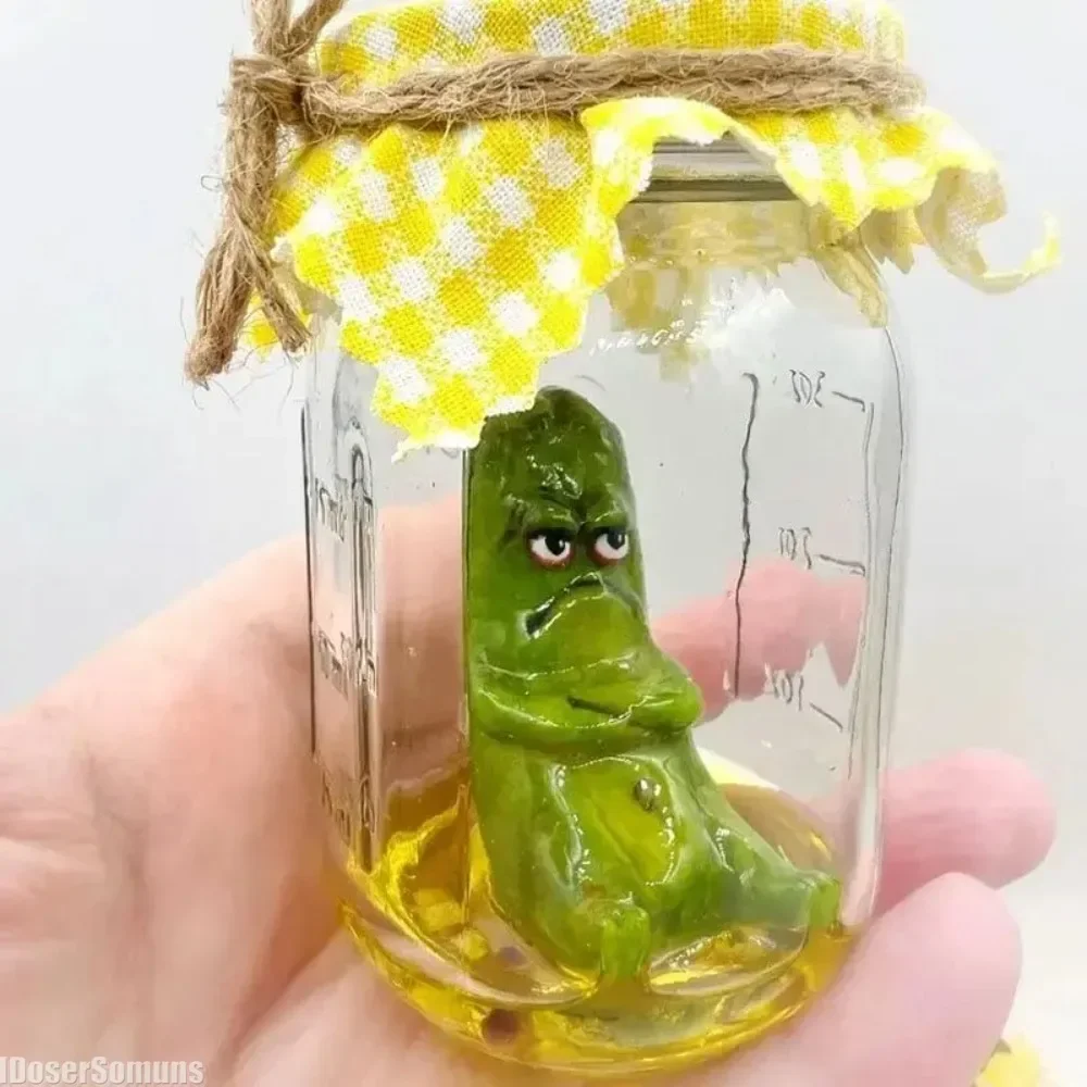 Grumpy-Pickle-in-A-Jar-Sculpture-Funny-Cute-Emotional-Support-Pickle ...