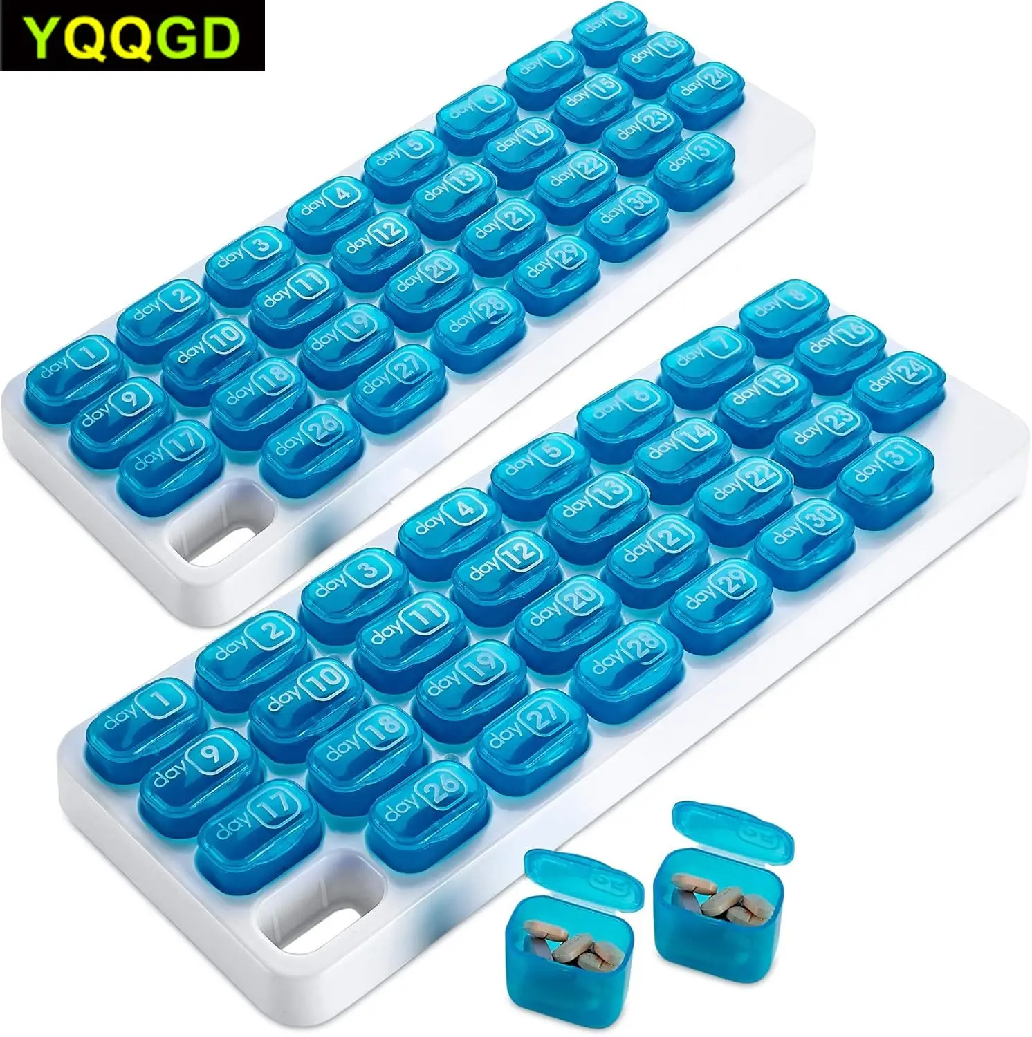 1PC Monthly Pill Box 31 Grids Pill Case Container Organizer Large ...