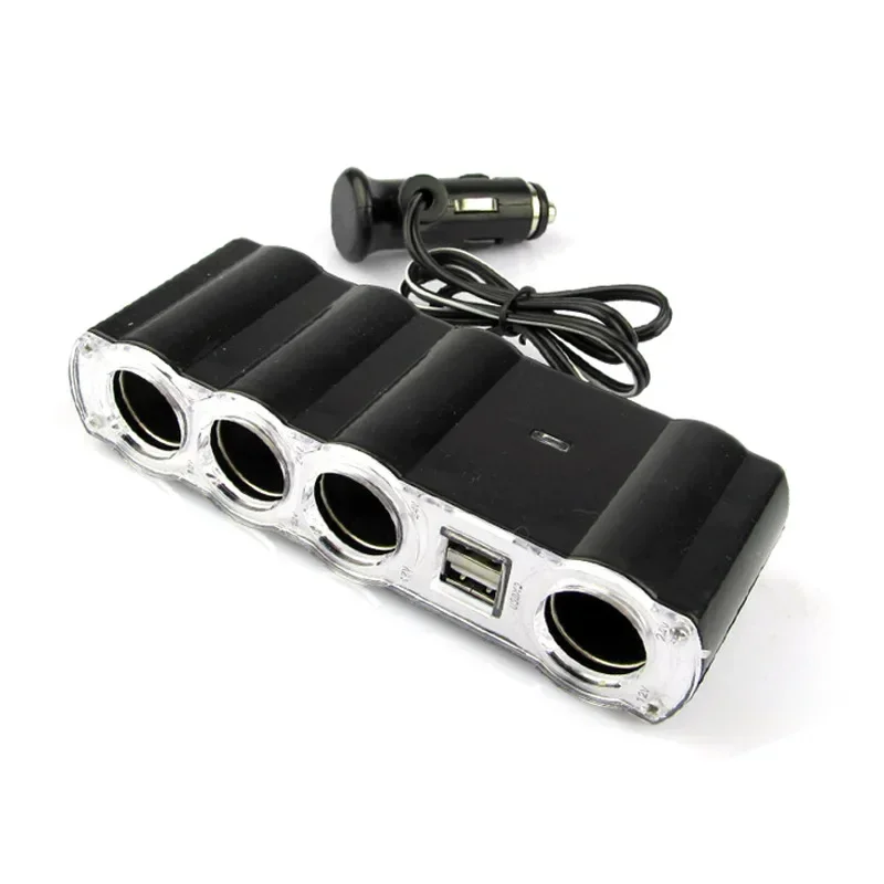 12V-24V-4-Way-Multi-Socket-Car-Charger-Vehicle-Auto-Car-Cigarette ...