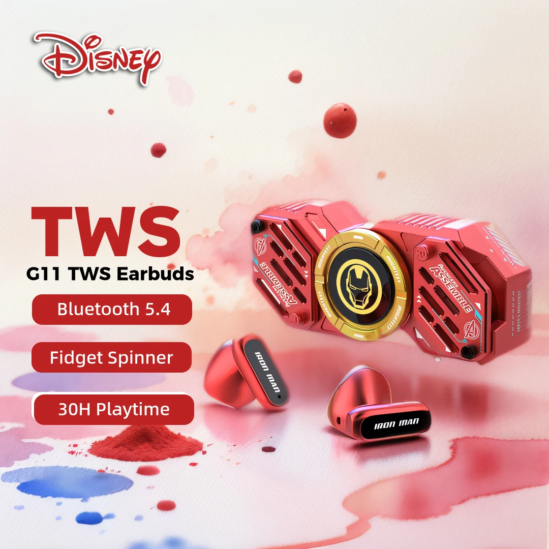 Disney-Marvel-Alloy-Fidget-Spinner-TWS-Headphones-Iron-Man-Wireless ...