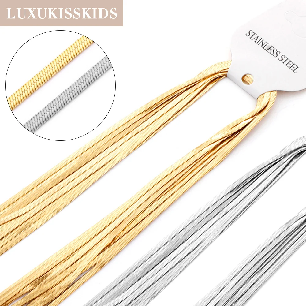LUXUKISSKIDS-2-5mm-Blade-Chains-Necklace-For-Women-Collier-Wholesale ...