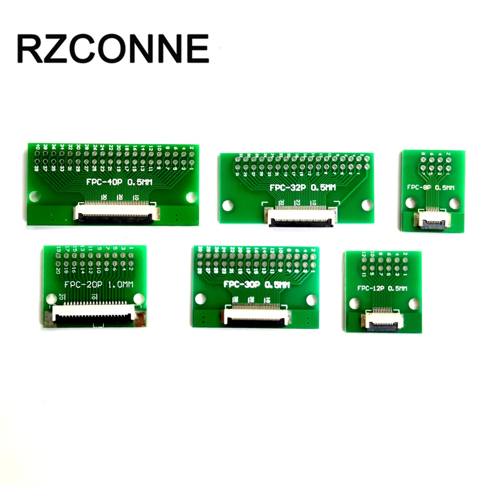 2pcs FFC FPC Adapter 0.5MM/1.0MM Pitch flip cover to 2.54mm 6 8 10 12 ...