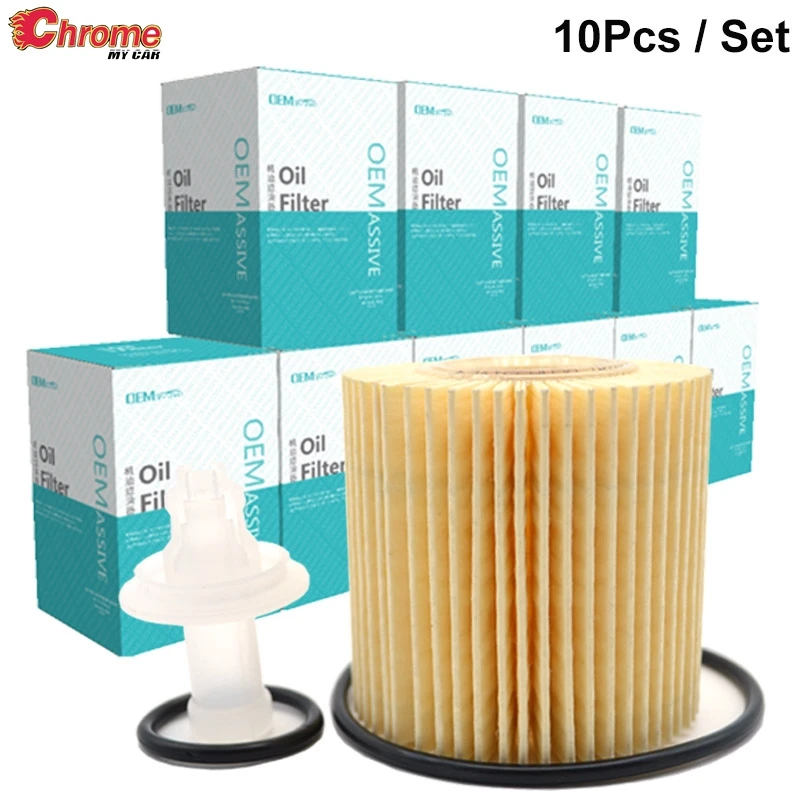 10Pcs Oil Filters For Toyota Sienna Lexus Scion Highlander RAV4 Avalon ...