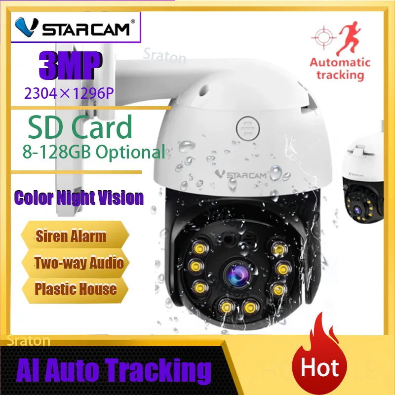 Vstarcam-3MP-Wifi-IP-Camera-Dome-AI-Security-Camera-P2P-PTZ-Wireless-2 ...