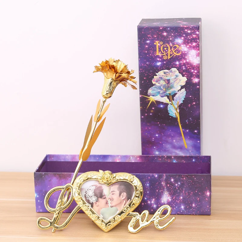 24K-Gold-Carnation-Artificial-Flowers-Mother-s-Day-Gift-Simulation-Foil ...
