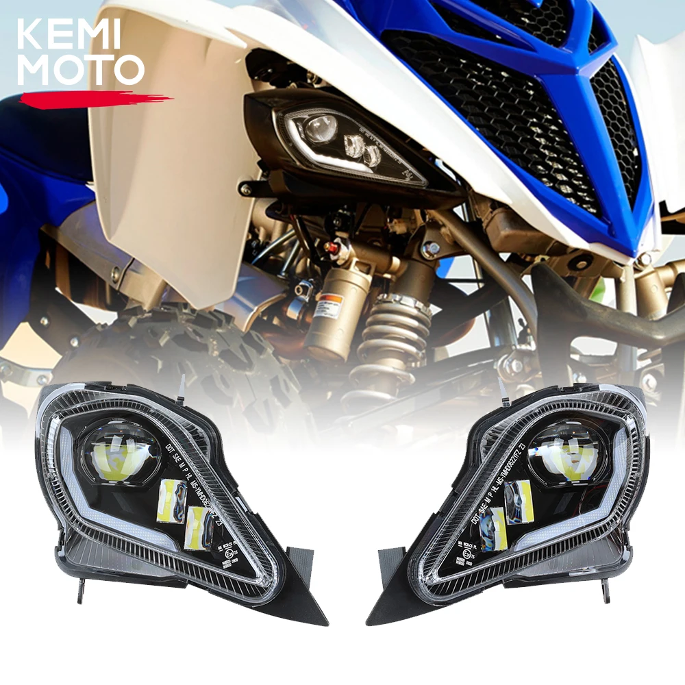 KEMIMOTO-E-MARK-LED-Headlights-for-Yamaha-Raptor-700-700R-YFZ450 ...