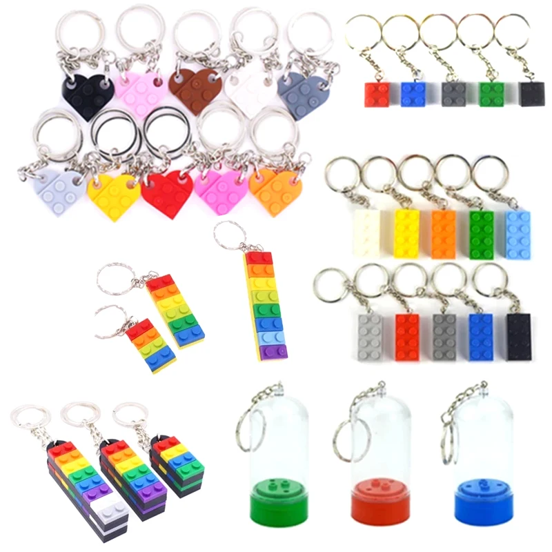 DIY-Building-Blocks-Key-Chain-Hanging-Ring-Bricks-Accessories-Keychain ...