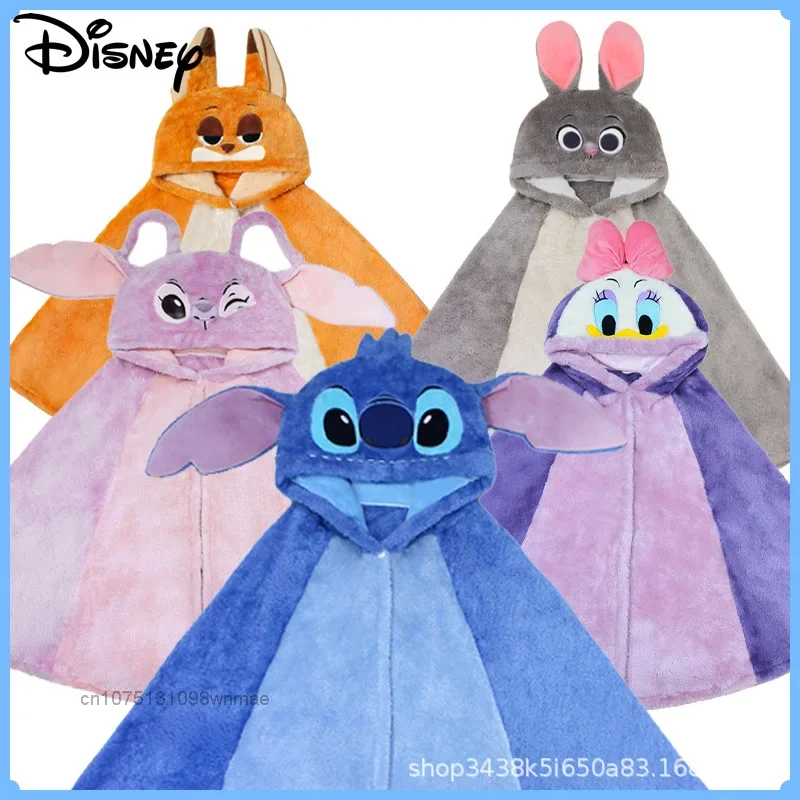 Dinsey-Stitch-Poncho-de-dibujos-animados-con-capucha-para-ni-as-pijamas ...