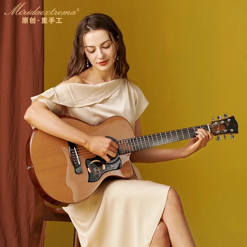 Merida Guitar Solid Wood Folk Guitar Spring Summer Autumn With Bag ...