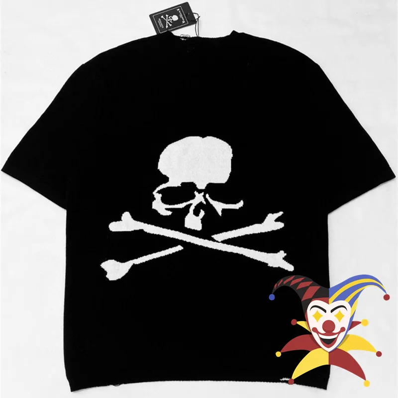 Camiseta de punto Mastermind World 2023ss, Top con patrón de calavera ...