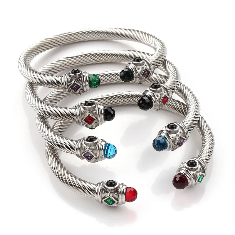 European-and-American-Fashion-Titanium-Wire-Rope-Bracelet-Women-s ...