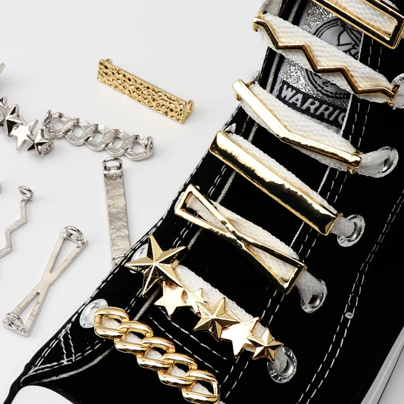 1Pcs Simple Metal Shoes Charms Gold Silver Sneaker Charm Girl Gift Shoe ...