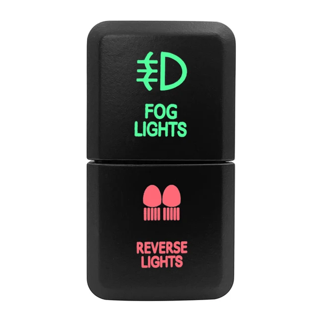 12V Car Dual Push Button Switches LED LIGHT BAR FRONT REAR CAMERA For ...