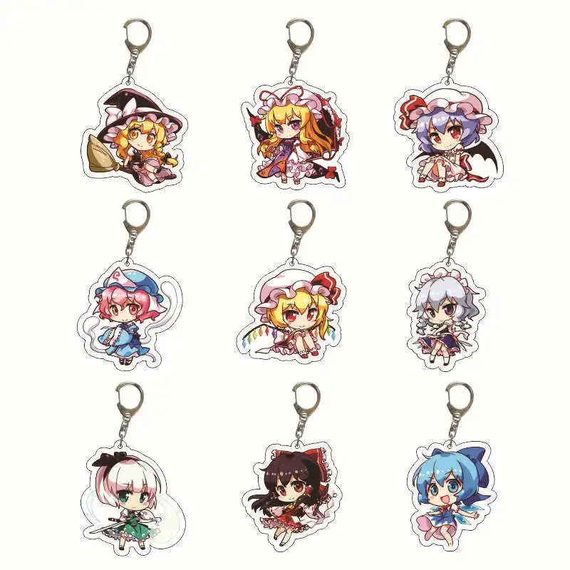 Touhou Project Hakurei Reimu Key Chains Anime Figure SinGyoku Kirisame ...