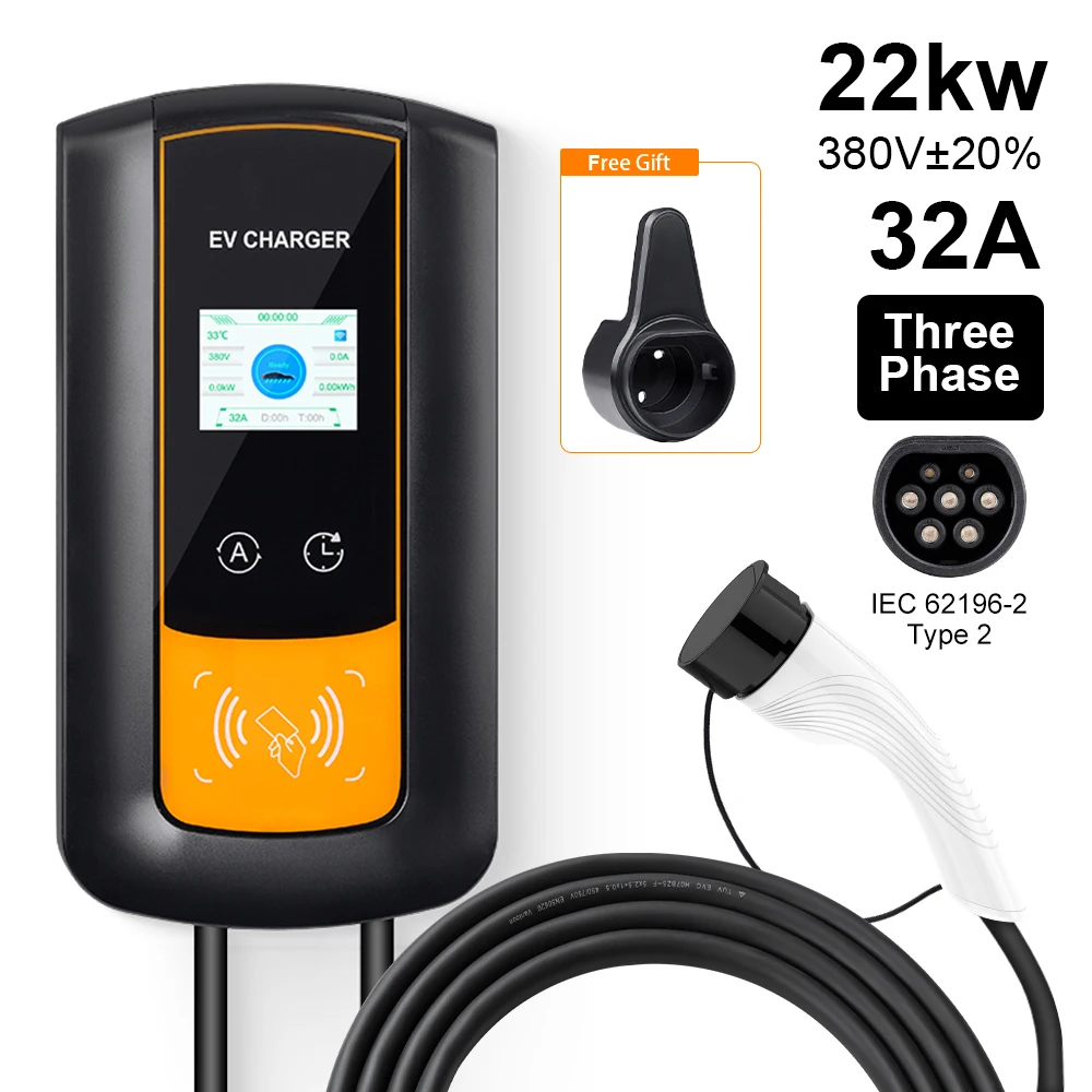 EV-Charger-Type2-Cable-32A-3-Phase-EVSE-Wallbox-APP-Function-22KW ...