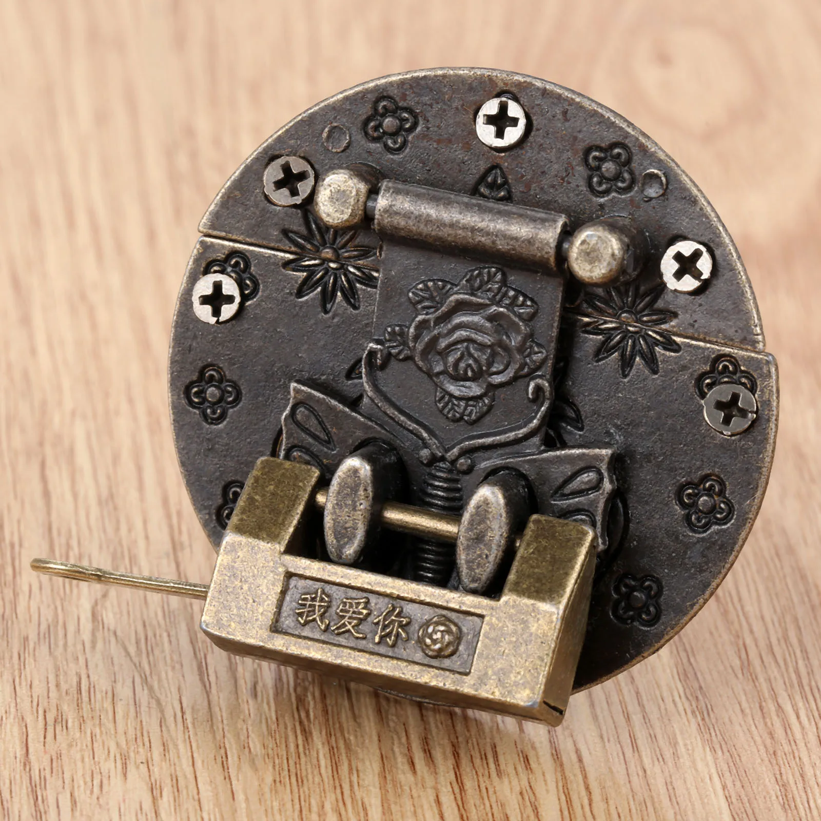 2pcs/set Padlock and Box Latch Hasp Chinese Old Style Vintage Jewelry ...