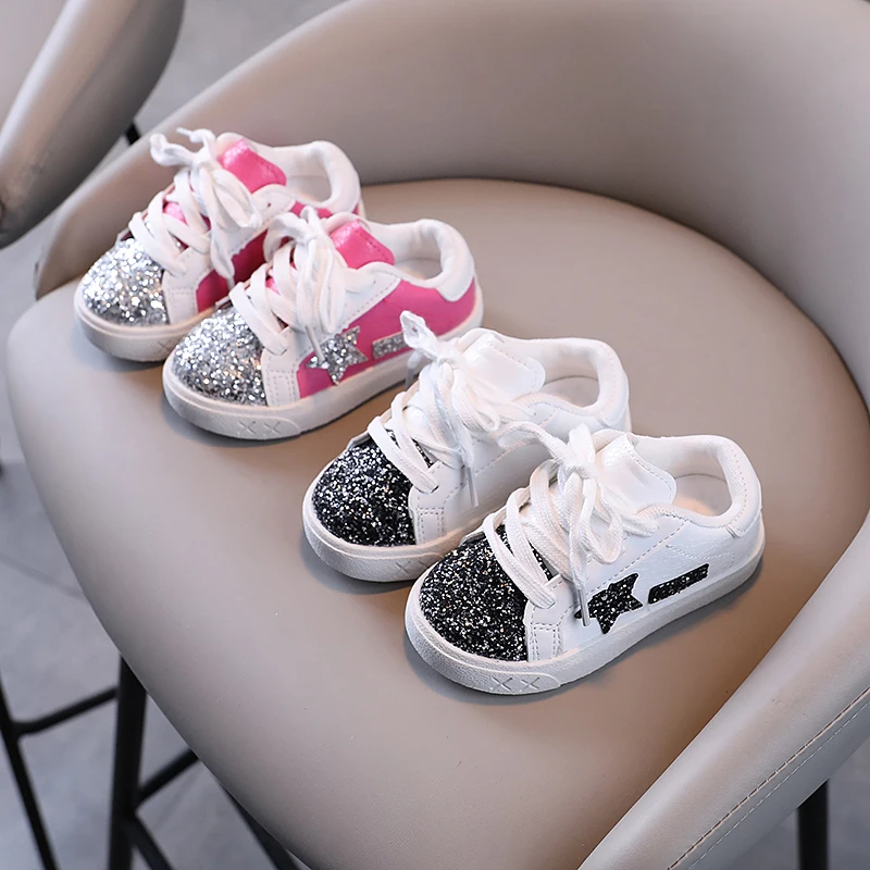 Girls-Shoes-2024-Spring-New-Casual-Versatile-Little-Girls-Star-sneakers ...