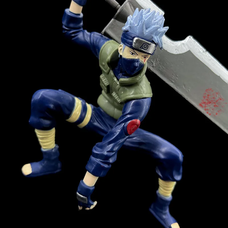 16CM Anime Naruto Shippuden Broadsword Hatake Kakashi Sharingan PVC ...