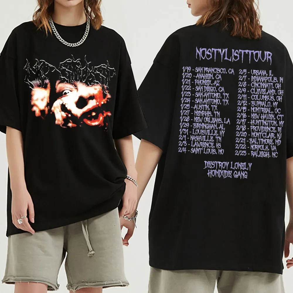 Rapper-Destroy-Lonely-NoStylist-2023-Graphic-Tshirt-Men-Hip-Hop-Rap ...