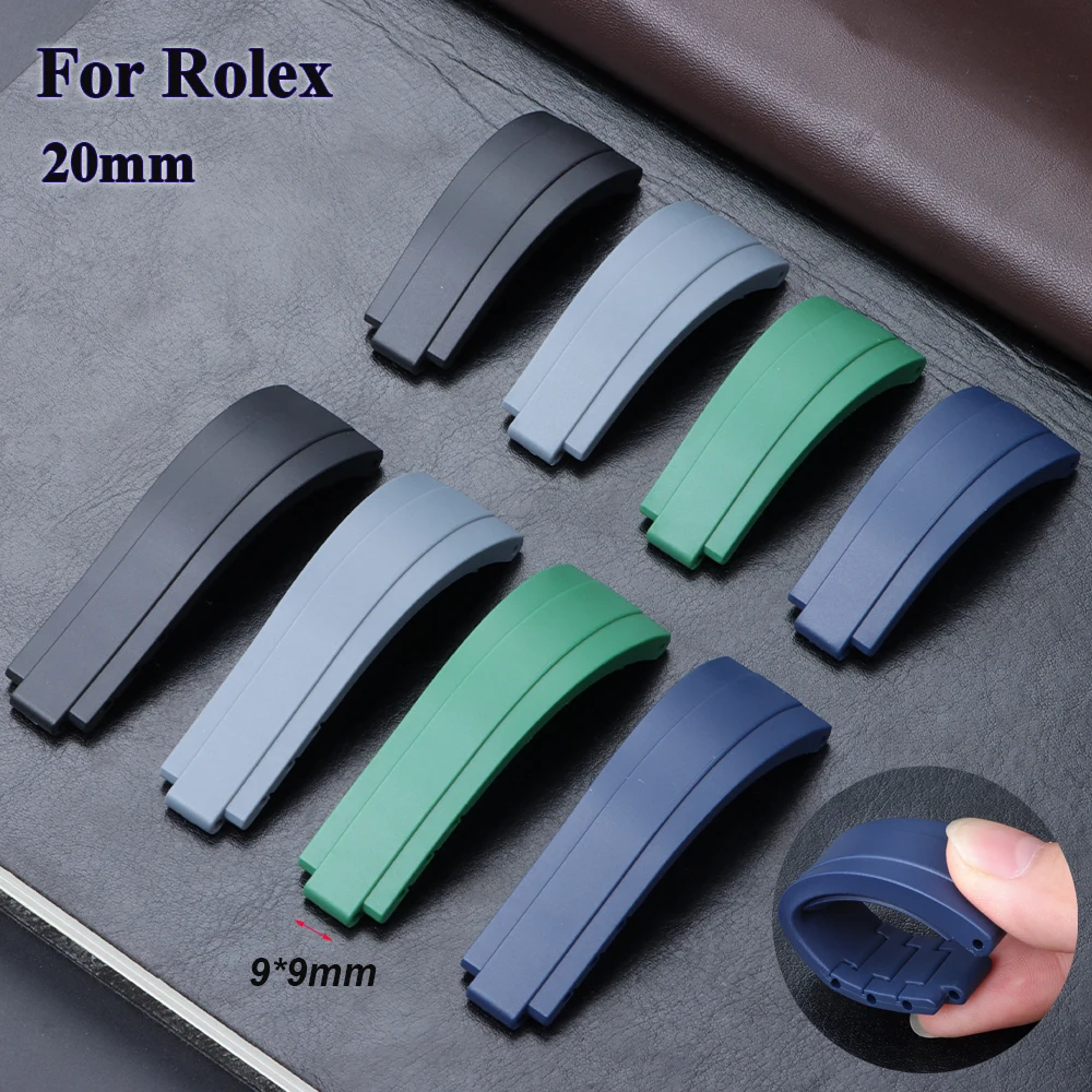 20mm for Rolex Silicone Watchband Accessories for Daytona Submariner ...