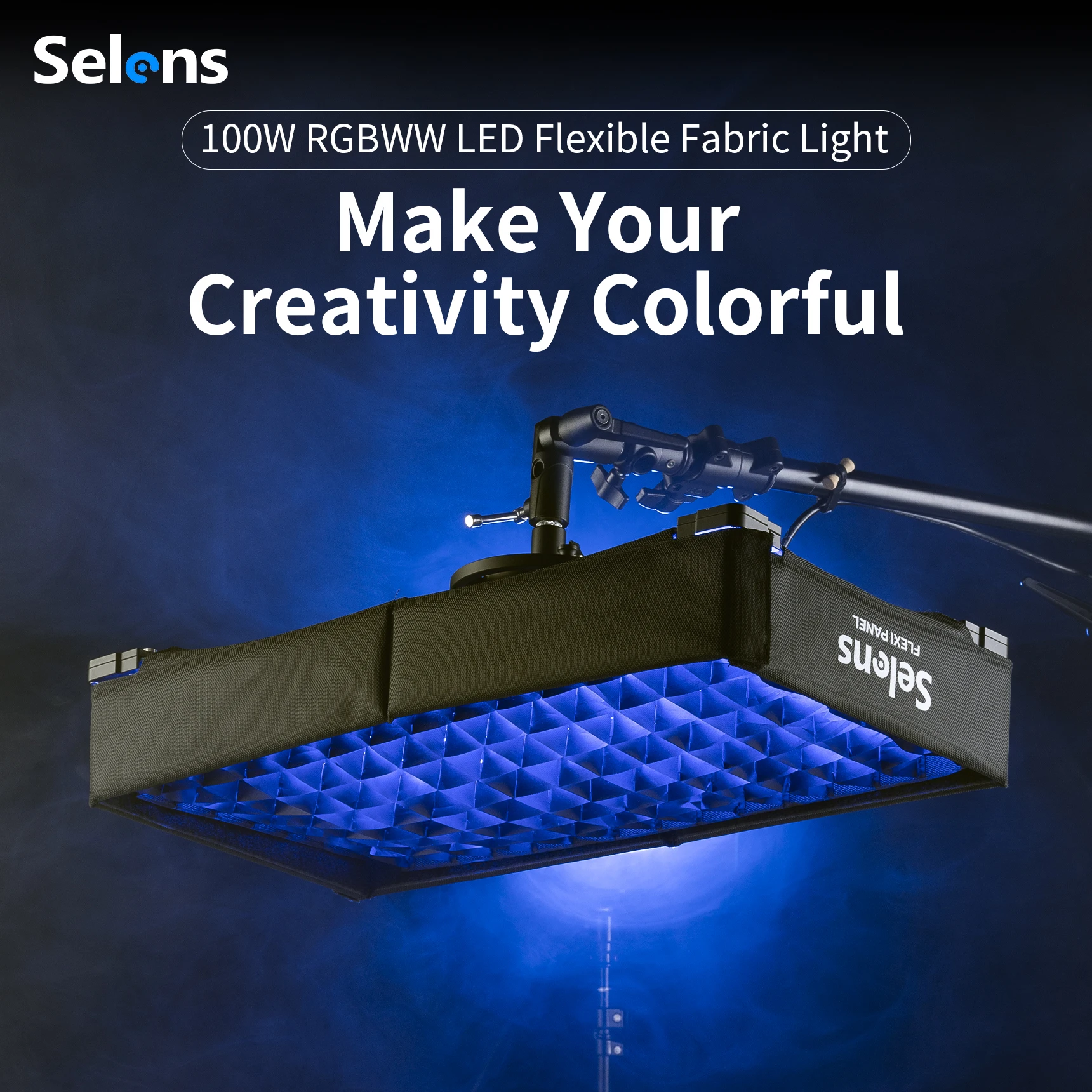 Selens-100W-RBG-LED-Roll-Cloth-Lamp-Flexible-Fabric-Light-Portable ...