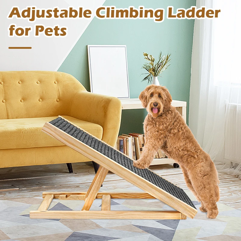 Wooden-Folding-Portable-Dog-and-Cat-Ramp-2-Levels-Height-Adjustable-Pet ...