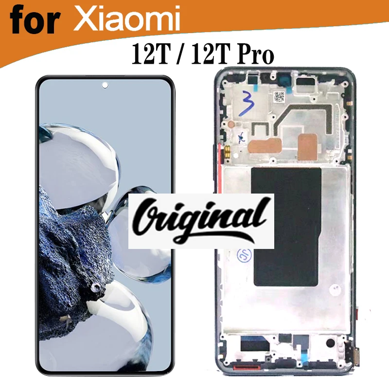 Original For Xiaomi 12T Pro LCD Display Screen Touch Panel Digitizer ...