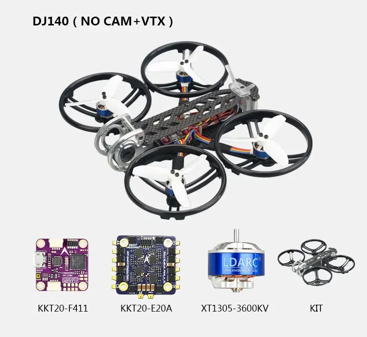 LDARC DJ140 PNP 2.8inch F411 20A XT1305 4S Cinewhoop FPV Racing ...