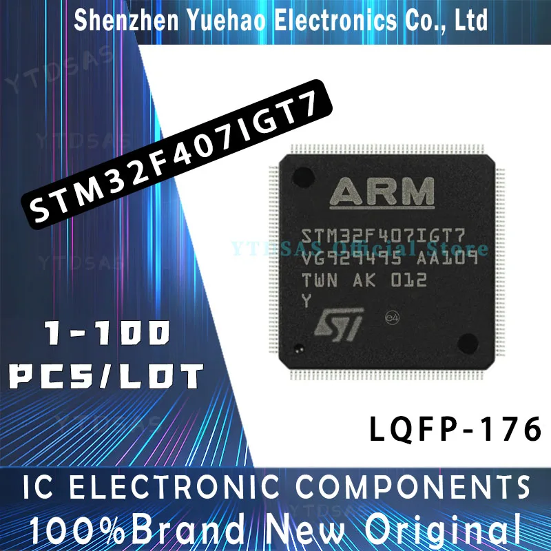 1-100PCS-STM32F407IGT7-STM32F407IG-STM32F407-STM-STM32-STM32F-LQFP-176 ...