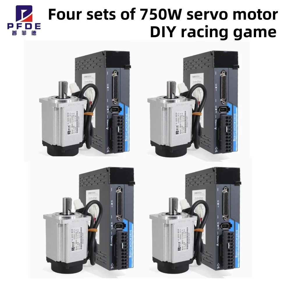 4 Suit 750W AC Servomotor 2.39N.M 80 Drive Kit 3000rpm Drive +17 bit ...