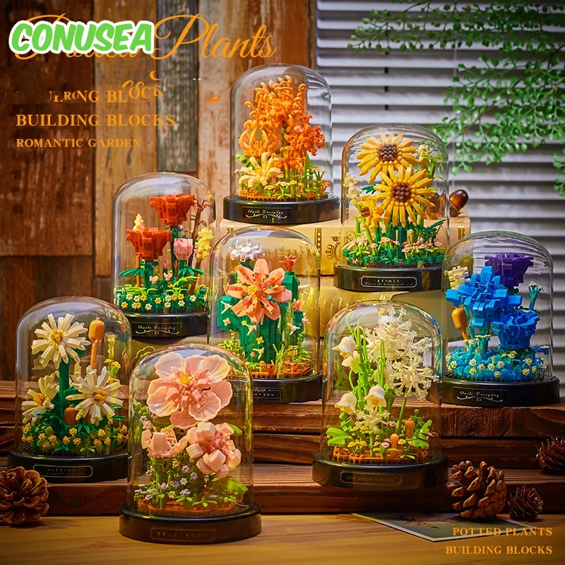 630PCS-Micro-Flower-Building-Blocks-Mini-Bricks-Particles-Eternal-Life ...