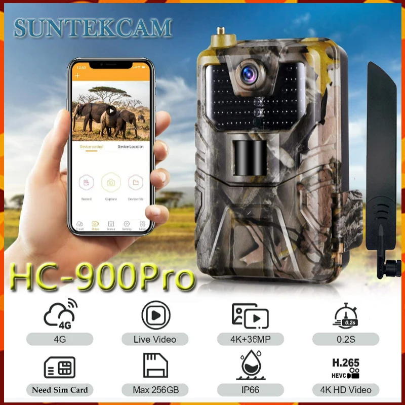 Hunting-Camera-HC-900pro-Night-Vision-Outdoor-4G-with-App-Remote ...