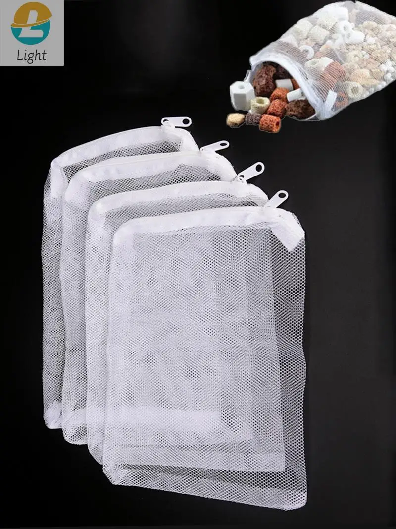 10 Pieces Aquarium Filter Bags Fish Tank Media Mesh Filter Bags Net Bag ...