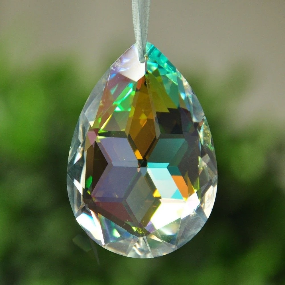 38/50mm Clear Crystal Drops Chandelier Crystal Prisms Sun Catcher Lamp ...